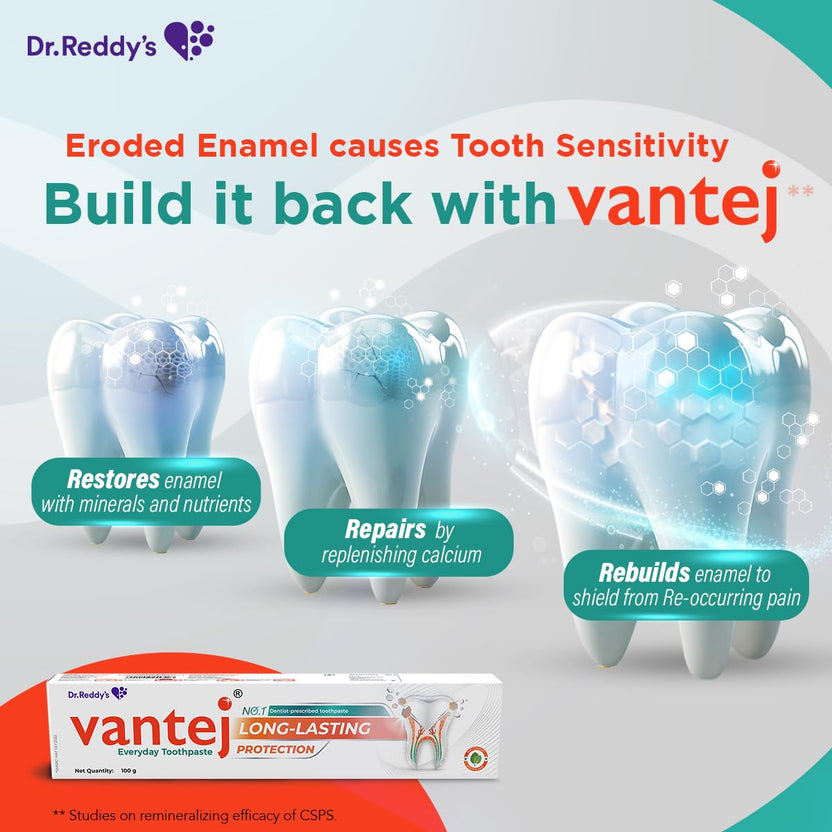 Vantej Toothpaste For Sensitive Teeth Dentist Recommended Sensitivity