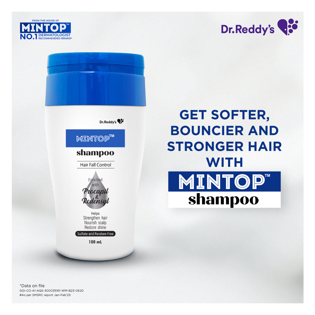 Dr. Reddy's Mintop Shampoo for Hair Fall Control | Fortified with Proc ...