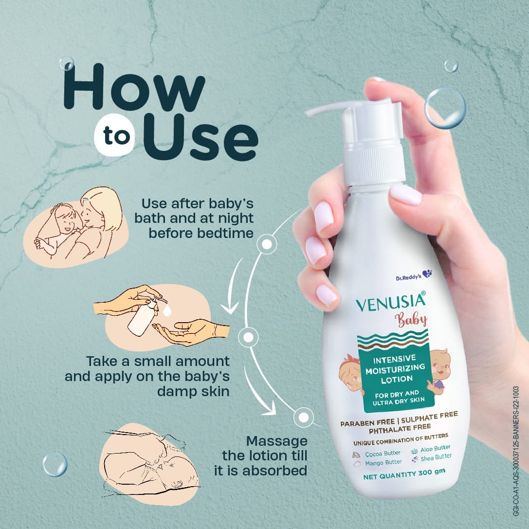Dr. Reddy's Venusia Baby Intensive Moisturizing Lotion, provides soft ...