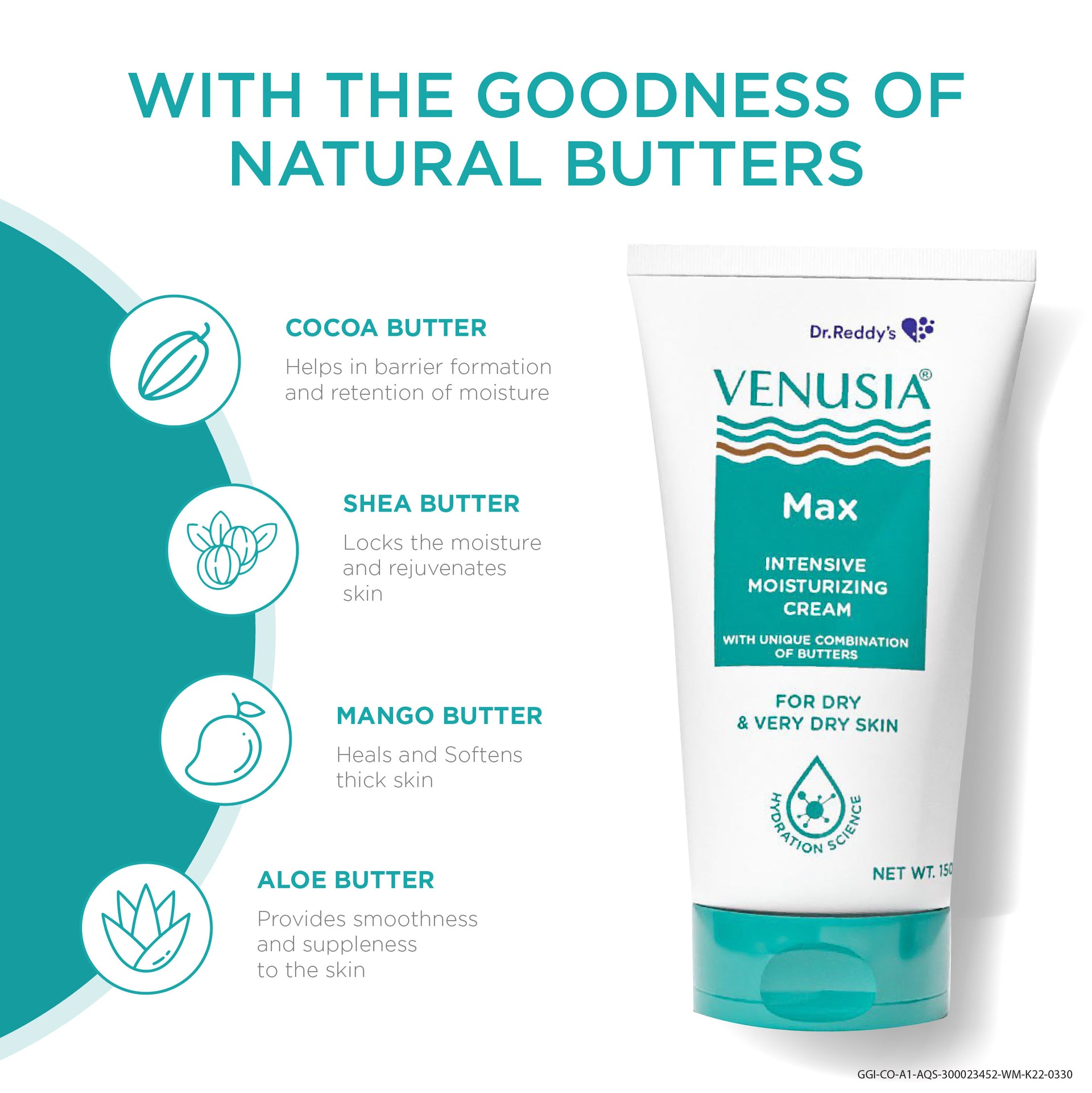 Dr. Reddy's Venusia Max Intensive Moisturizing Cream, For Dry Skin, Re ...